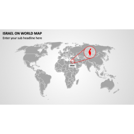Israel on World Map for PowerPoint and Google Slides - PPT Slides