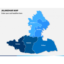 Jalandhar Map for PowerPoint and Google Slides - PPT Slides