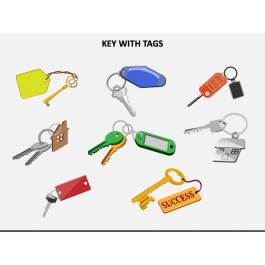 Key with Tags Graphics for PowerPoint and Google Slides - PPT Slides