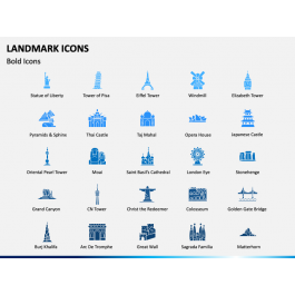 Landmark Icons for PowerPoint and Google Slides - PPT Slides