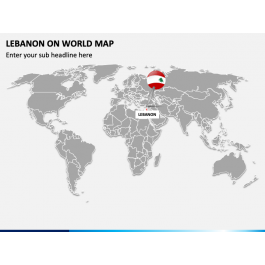 Lebanon on World Map for PowerPoint and Google Slides - PPT Slides
