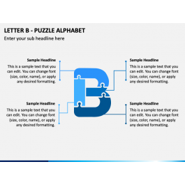 Letter B - Puzzle Alphabet PowerPoint Template - PPT Slides