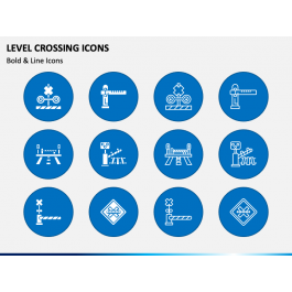 Level Crossing Icons for PowerPoint and Google Slides - PPT Slides