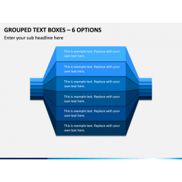 Grouped Text Boxes - 6 Options PowerPoint Slide