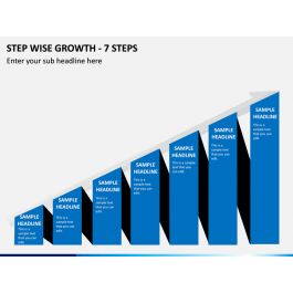 Step Wise Growth - 7 Steps PowerPoint Slide