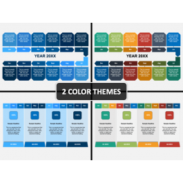 Linear Timeline January to December PowerPoint and Google Slides Template