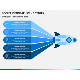 PowerPoint Rocket Infographics – 5 Stages
