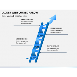 PowerPoint Ladder With Curved Arrow