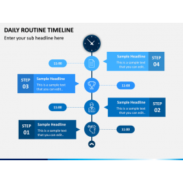 PowerPoint Daily Routine Timeline