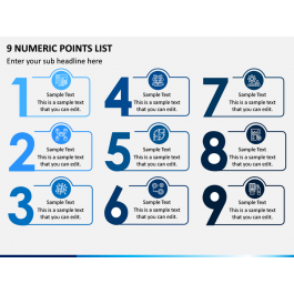 PowerPoint 9 Numeric Points List