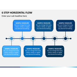 PowerPoint 6 Step Horizontal Flow