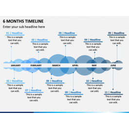 6 Months Timeline PPT Slide
