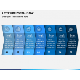 PowerPoint 7 Step Horizontal Flow