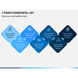 PowerPoint 7 Points Horizontal List