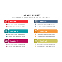 List and Sublist PowerPoint and Google Slides Template - PPT Slides