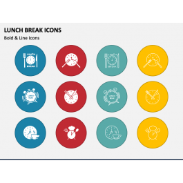 Lunch Break Icons for PowerPoint and Google Slides - PPT Slides