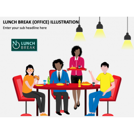 Lunch Break (Office) Illustration for PowerPoint and Google Slides ...