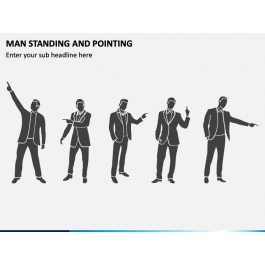 Man Standing and Pointing Illustration for PowerPoint and Google Slides ...