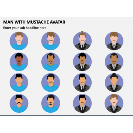 Man With Mustache Avatar for PowerPoint and Google Slides - PPT Slides