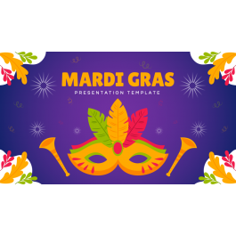 Free - Mardi Gras PowerPoint and Google Slides Template - PPT Slides