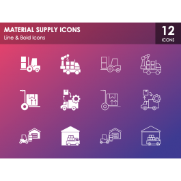 Material Supply Icons for PowerPoint and Google Slides - PPT Slides