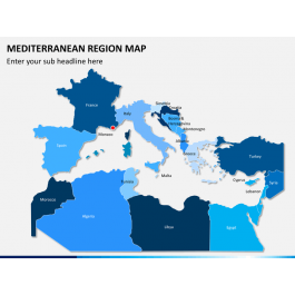 Mediterranean Countries Map for PowerPoint and Google Slides - PPT Slides