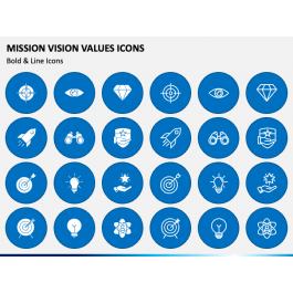 Mission Vision Values Icons for PowerPoint and Google Slides - PPT Slides