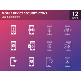 Mobile Device Security Icons for PowerPoint and Google Slides - PPT Slides