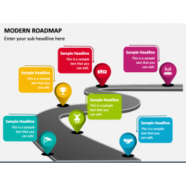 Modern Roadmap PowerPoint and Google Slides Template - PPT Slides