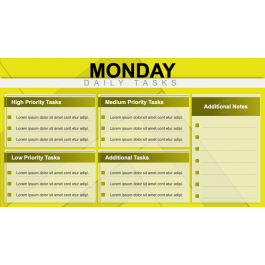 Free - Monday Tasks PowerPoint and Google Slides Template - PPT Slides