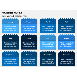 Monthly Goals PowerPoint Template - PPT Slides