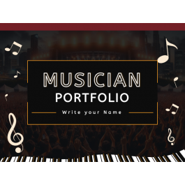 Free - Musician Portfolio PowerPoint Template and Google Slides Theme