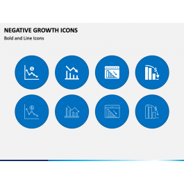 Negative Growth Icons for PowerPoint and Google Slides - PPT Slides