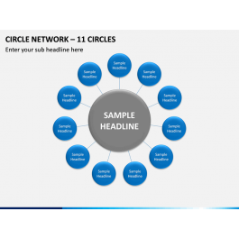 Circle Network – 11 Circles PowerPoint
