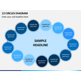 PowerPoint 13 Circles Diagram