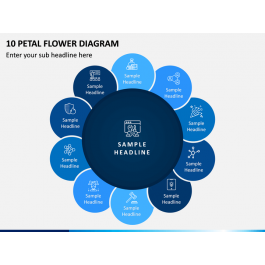 PowerPoint 10 Petal Flower Diagram