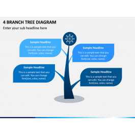 PowerPoint 4 Branch Tree Diagram