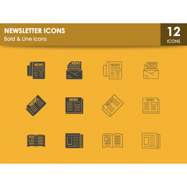 Newsletter Icons for PowerPoint and Google Slides - PPT Slides