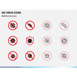 No Virus Icons for PowerPoint and Google Slides - PPT Slides