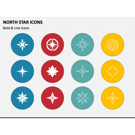 North Star Icons for PowerPoint and Google Slides - PPT Slides