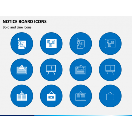 Notice Board Icons for PowerPoint and Google Slides - PPT Slides