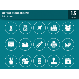 Office Tool Icons for PowerPoint and Google Slides - PPT Slides