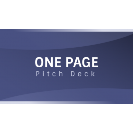 One Page Pitch Deck for PowerPoint and Google Slides - PPT Slides