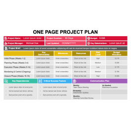 One Page Project Plan PowerPoint and Google Slides Template - PPT Slides