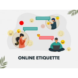 Online Etiquette PowerPoint and Google Slides Template - PPT Slides
