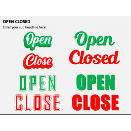 Open Closed Graphics for PowerPoint and Google Slides - PPT Slides