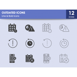 Outdated Icons for PowerPoint and Google Slides - PPT Slides