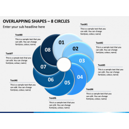 Overlapping Shapes - 8 Circles PowerPoint