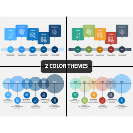 Overlapping Timeline PowerPoint and Google Slides Template - PPT Slides