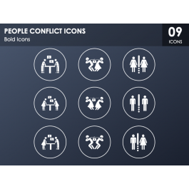 People Conflict Icons for PowerPoint and Google Slides - PPT Slides